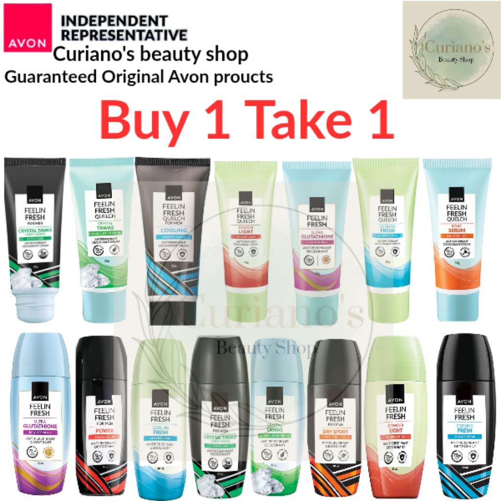 Buy 1 Take 1 Feelin fresh deodorant 40ml roll-on/ 55g cream | Shopee ...