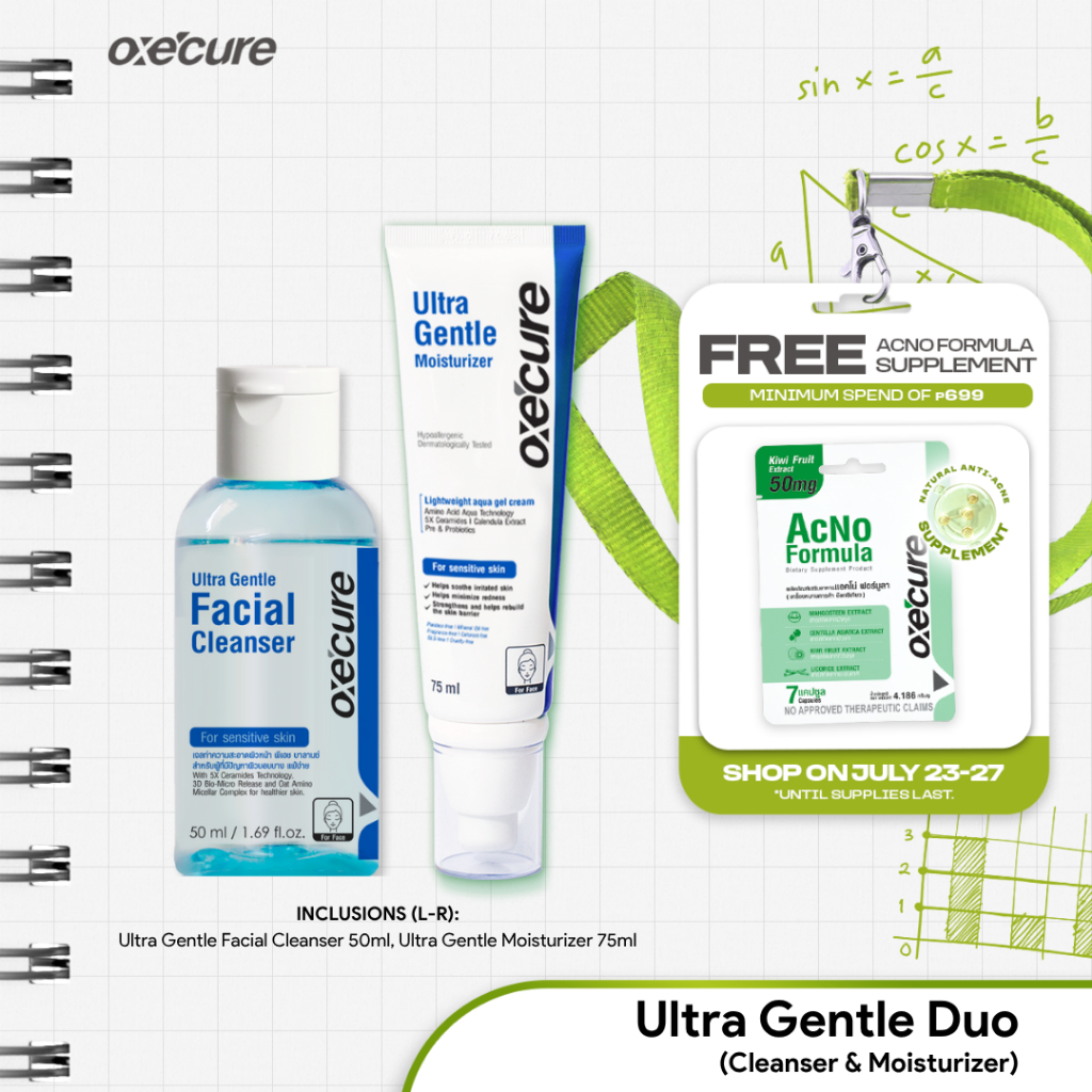 [NEAR EXPIRY: AUG 2025] OXECURE Ultra Gentle Duo (Cleanser and ...