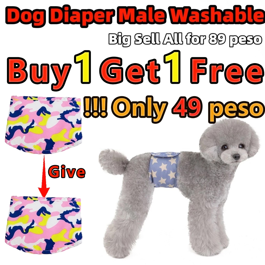 Dog Diaper Male Washable Reusable Diaper For Dogs Printing Waterproof ...