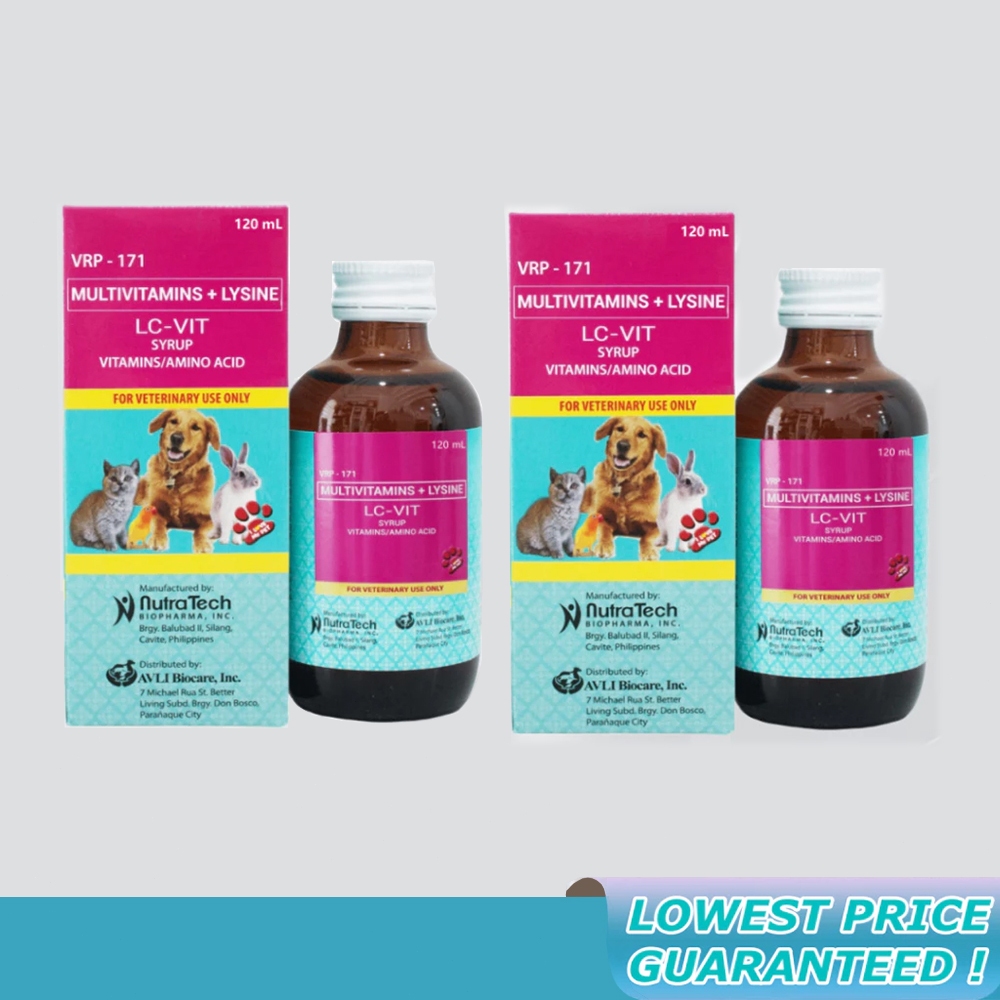 LC-VIT Multivitamins For Dogs&Cats 120ml Syrup Meds Cat Dog Vitamins ...