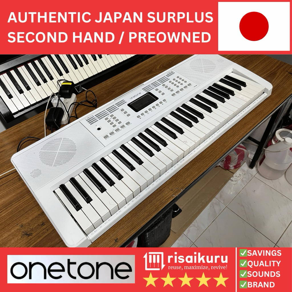 Onetone OTK-54N WHITE Portable Piano Keyboard Organ 54 Keys Semi ...
