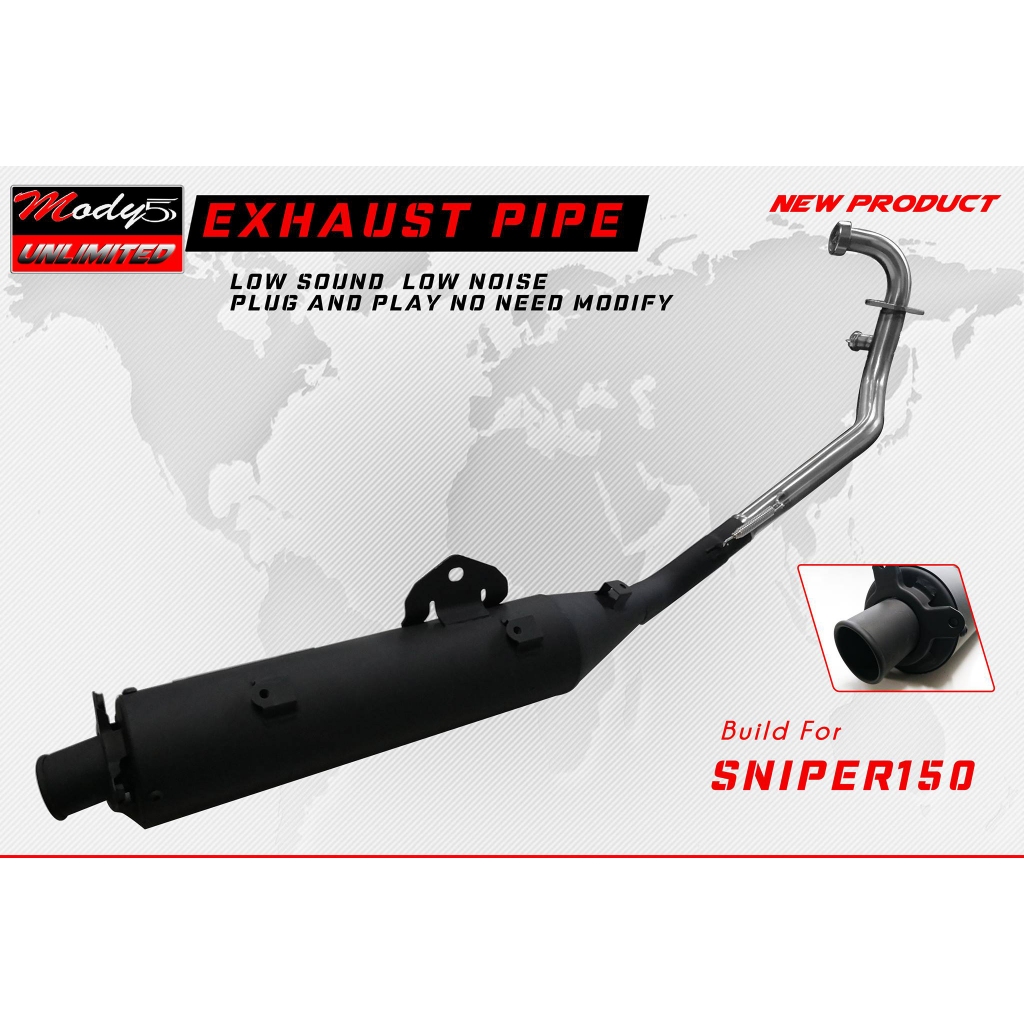 Mody5 Power Pipe Sniper150 V1 V2 28mm stainless steel elbow back ...