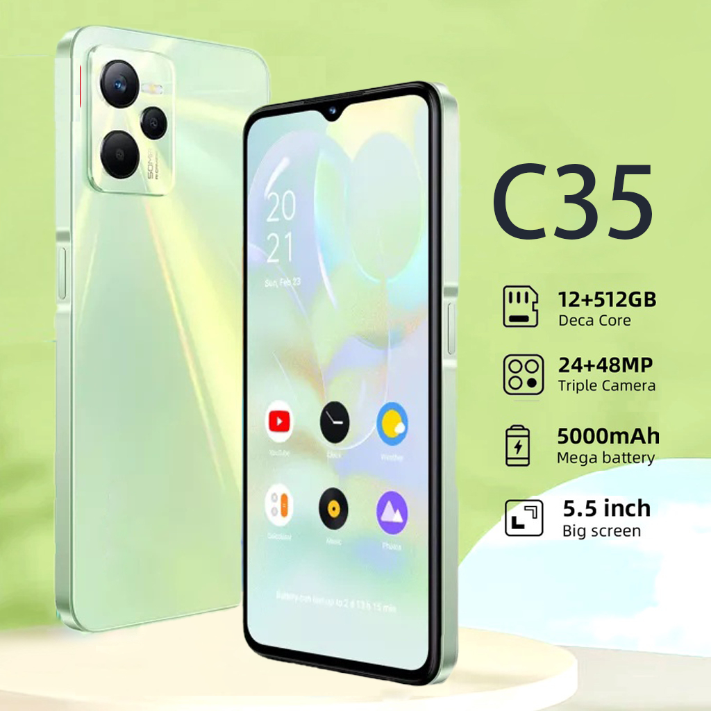 Hot Sale phones 2025 C35 CellPhone 6.7Inch Big Sale Android Phone Dual ...