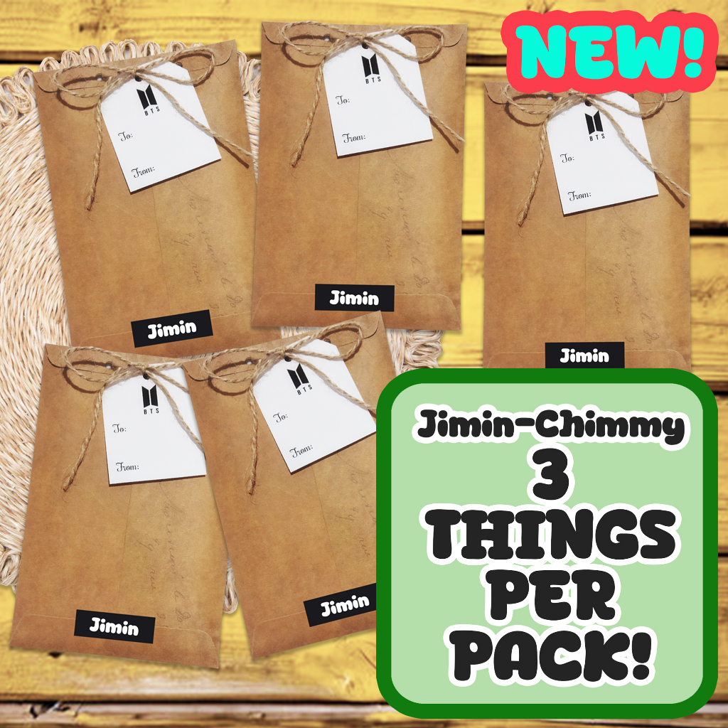 KPop Park Jimin Ch𝟭mmy Vintage Micro Gift Packs (3 Things/Pack) - Cute Bangtan BTS BT2I Fan ...
