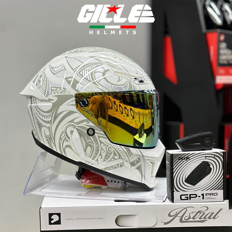 GILLE ASTRAL MAORI Full Face Dual Visor Helmet For Motorcycle Women And ...