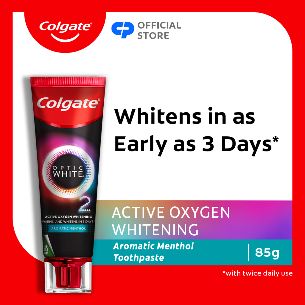 Colgate Optic White O2 Aromatic Menthol Whitening Toothpaste 85g ...