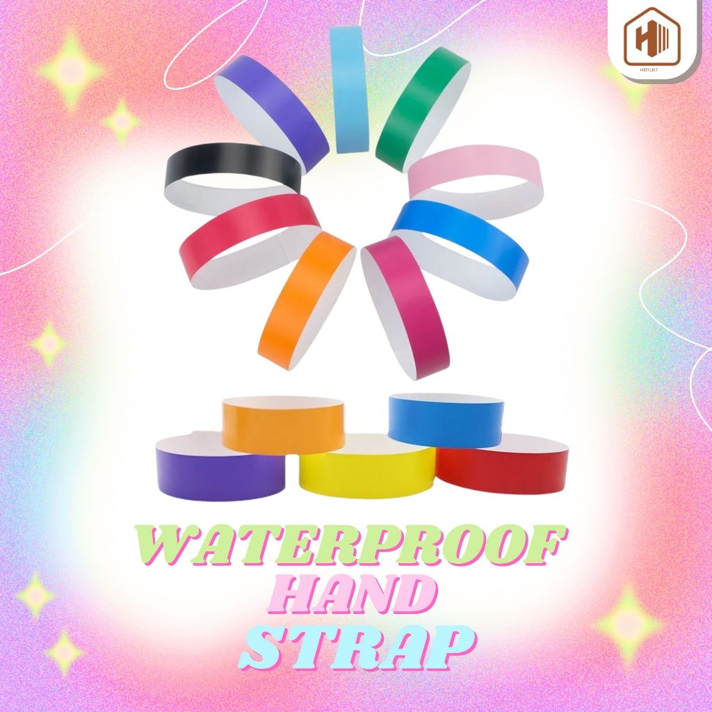 Waterproof Disposable Bracelet colorful Paper band Wristband 100pcs ...