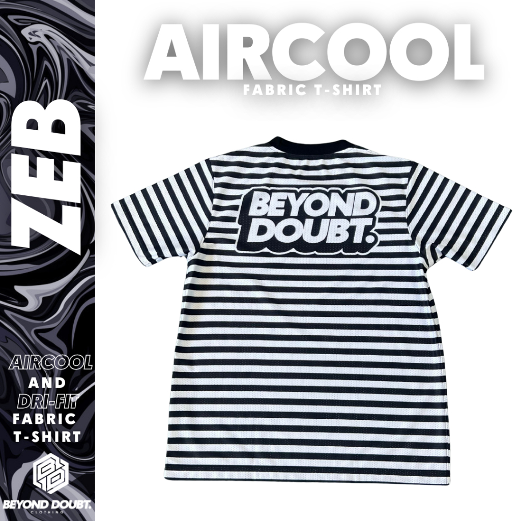 T-SHIRT - "ZEB” Design AIRCOOL Fabric - BEYOND DOUBT CLOTHING | Shopee Philippines