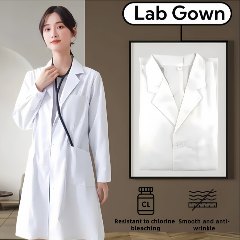 Lab Gown Coat Laboratory Gown For Students Men Women Medical Doctor ...