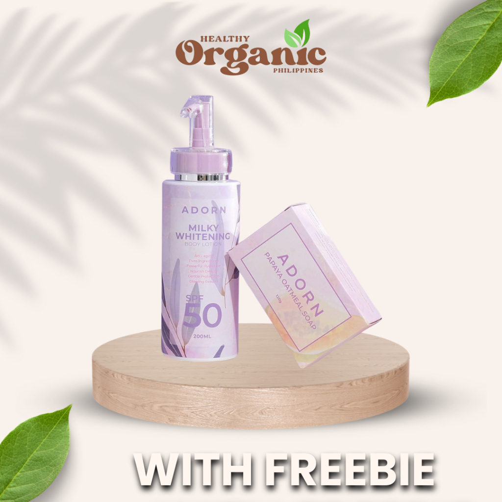 ADORN Milky Whitening Body Lotion Papaya Oatmeal Soap Glutathione Face ...