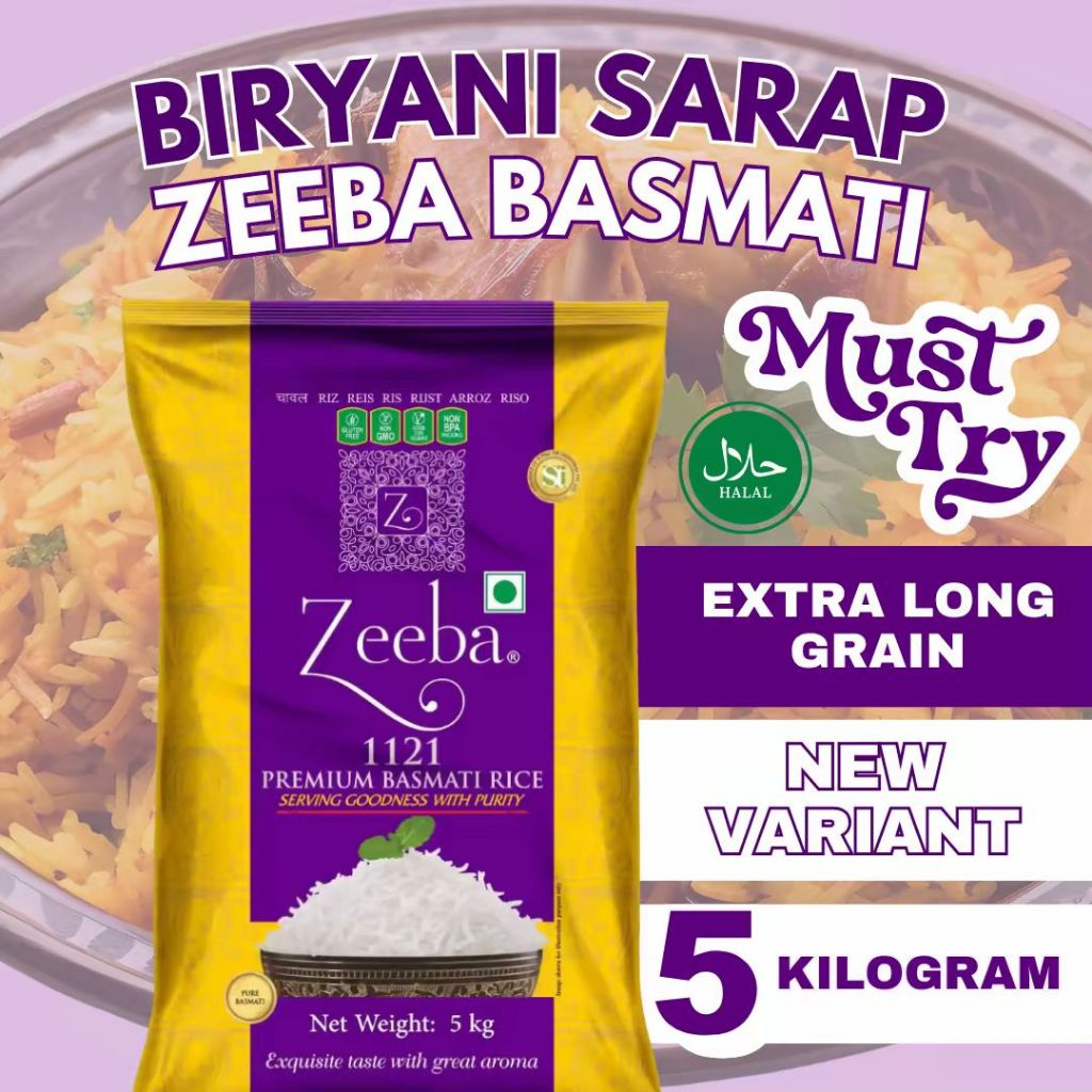 Zeeba Premium Basmati Rice 5kg (EXTRA LONG) | Shopee Philippines