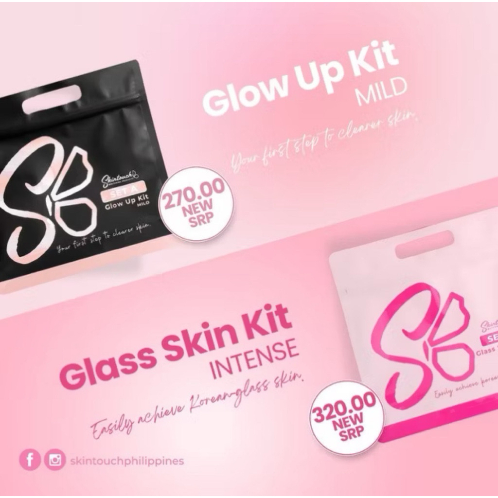 Skintouch Set A (Glow Up Kit) / Set B (Glass Skin Kit) | Shopee Philippines