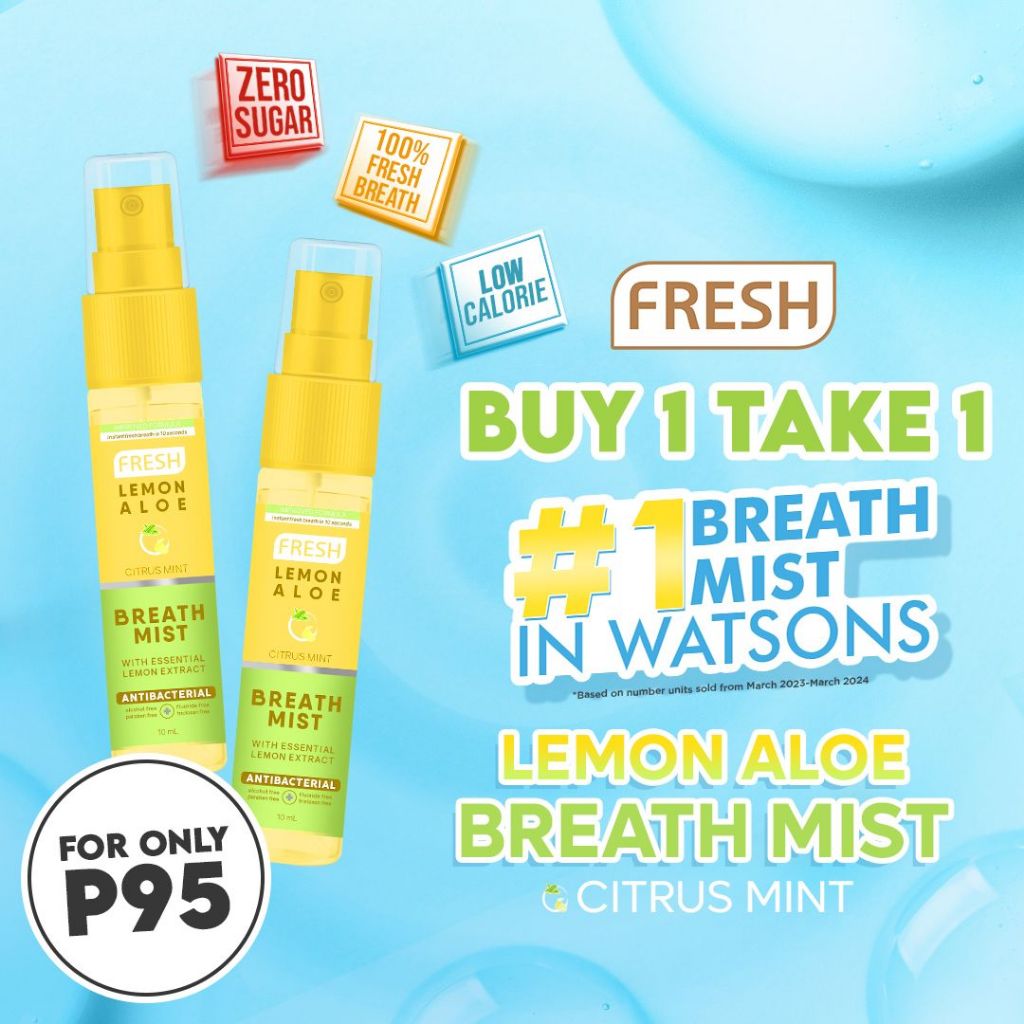 (BUY 1 TAKE 1) Fresh Lemon Aloe Breath Mist 10ml | Shopee Philippines
