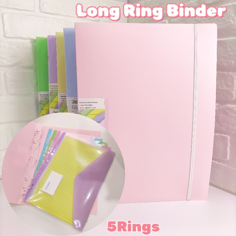Long Ring Binder Folder 5Rings File Organizers Arch File Plastics Round ...