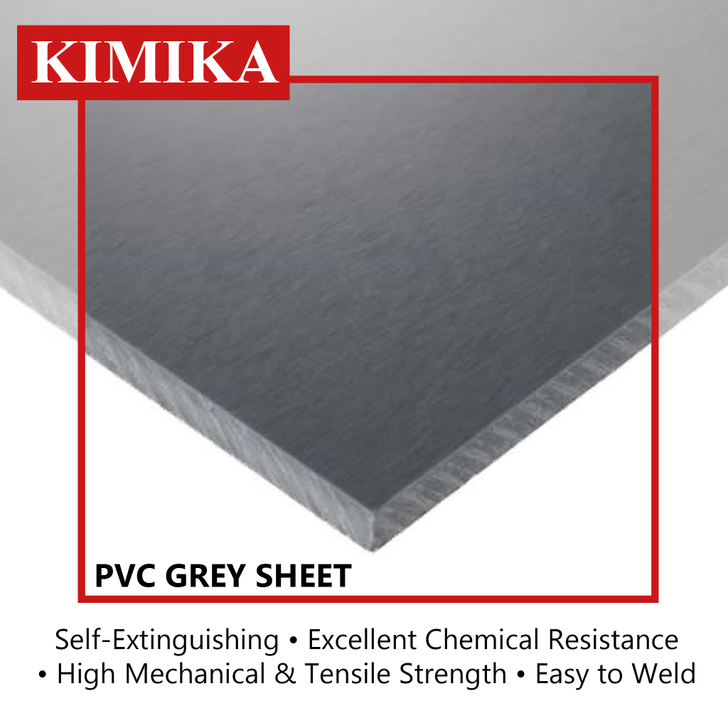 PVC Gray Sheet cut to size 3mm x 395mm x 545mm Engineering Plastic ...