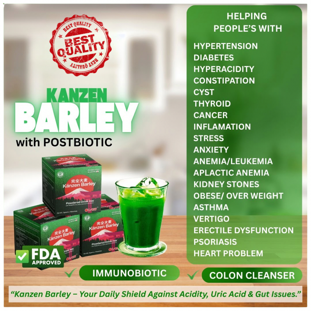 Kanzen Barley with Postbiotics – Natural Energy & Gut Health for Busy Days | Organic Barley ...