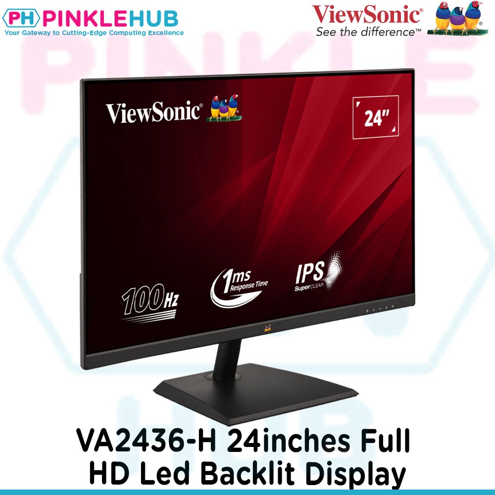 ViewSonic 24" IPS Monitor Full HD LED Backlit Display Black, 1080P ...