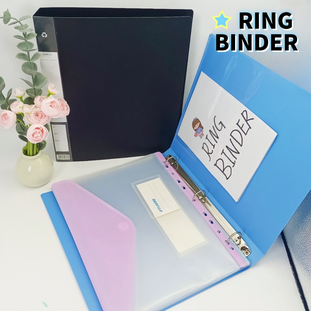 A4/Long 3 Ring Binder Folder Arch File Document Organizer File Paper ...