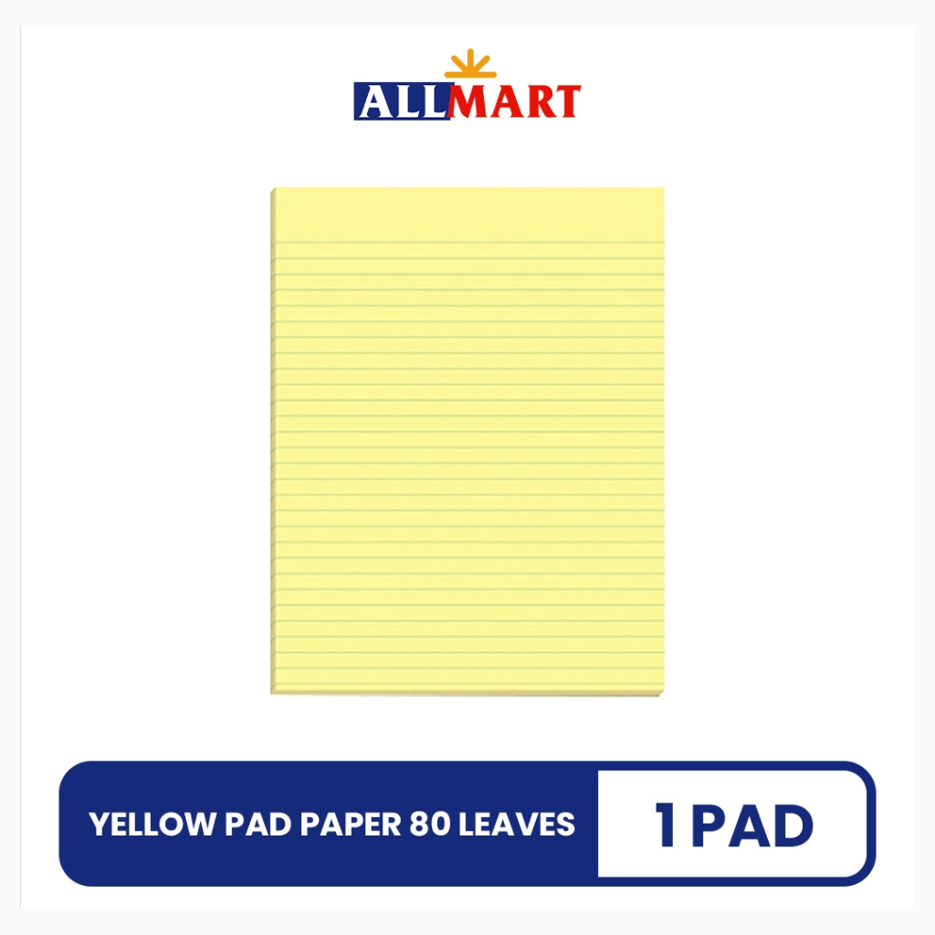 Yellow Pad Paper 80 leaves - AllMart Shop | Shopee Philippines