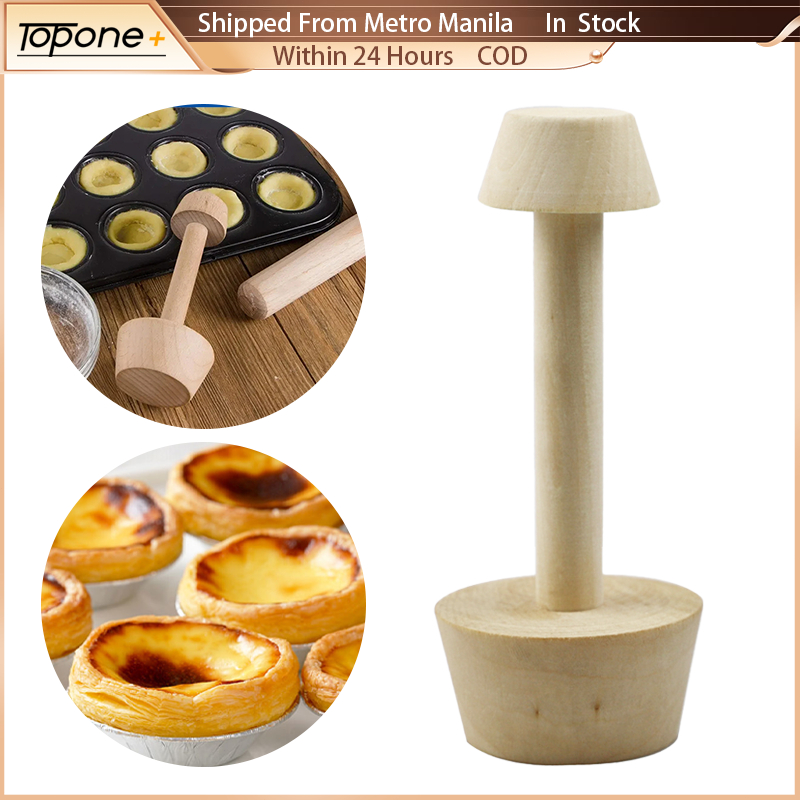 Wooden Tart Tamper Portable Double Side Pie Pastry Dough Tamper DIY ...