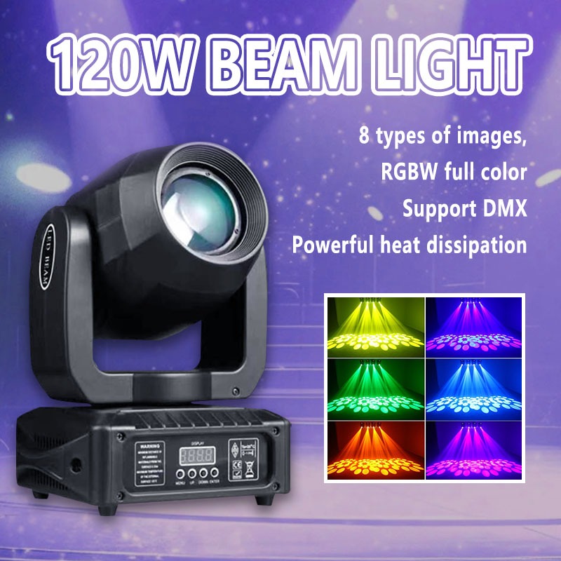 120W Beam Light Moving Head LED with 8+10+24 Prism Rainbow Effect for ...