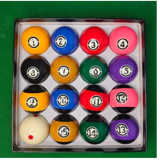 16Pc Premium Billiard Pool Balls Set 3A Black TV Billiards Table Balls ...