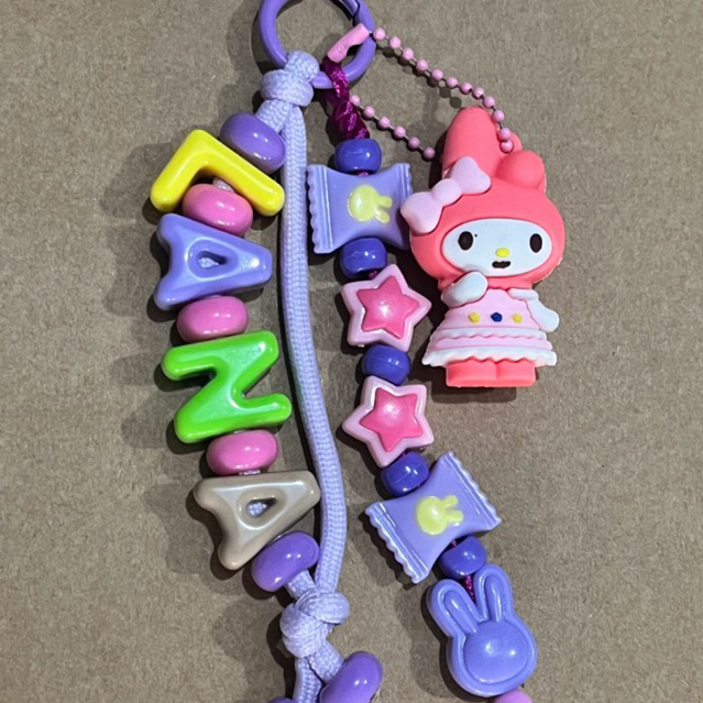 PERSONALIZED keychain chunky letters with charms BY QURESHI | Shopee ...