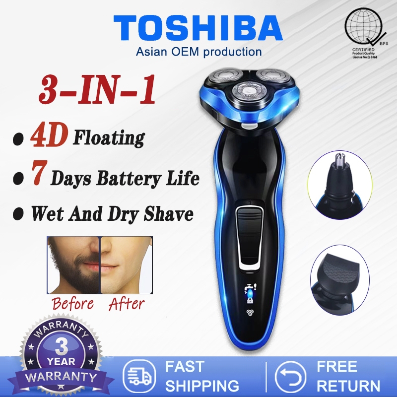 Electric Shaver For Men Rechargeable Ipx7 Waterproof Shaver 4D Floating ...
