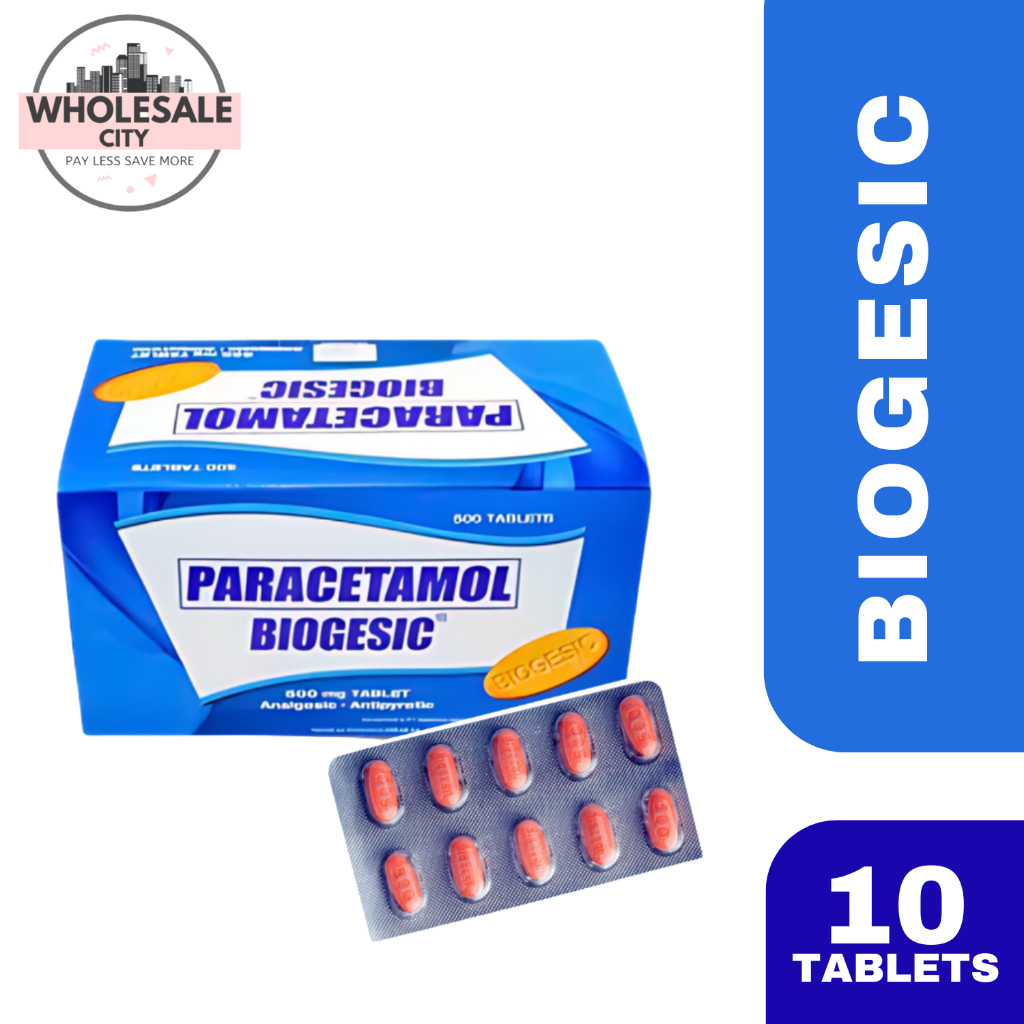 PARACETAMOL BIOGESIC 500MG 10 TABLETS | Shopee Philippines