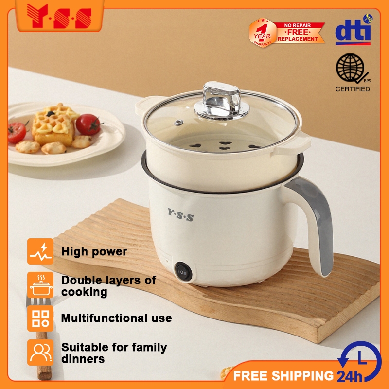 Y·S·S Mini Rice Cooker & Steamer Small Non Stick Hot Pot Multifunctional Electric Cooker 1.8L ...