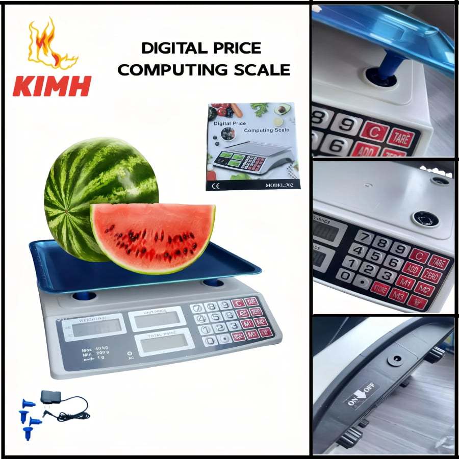 KIMH: Price computing scale 1kg to 40kg Rechargeable Digital | Shopee ...