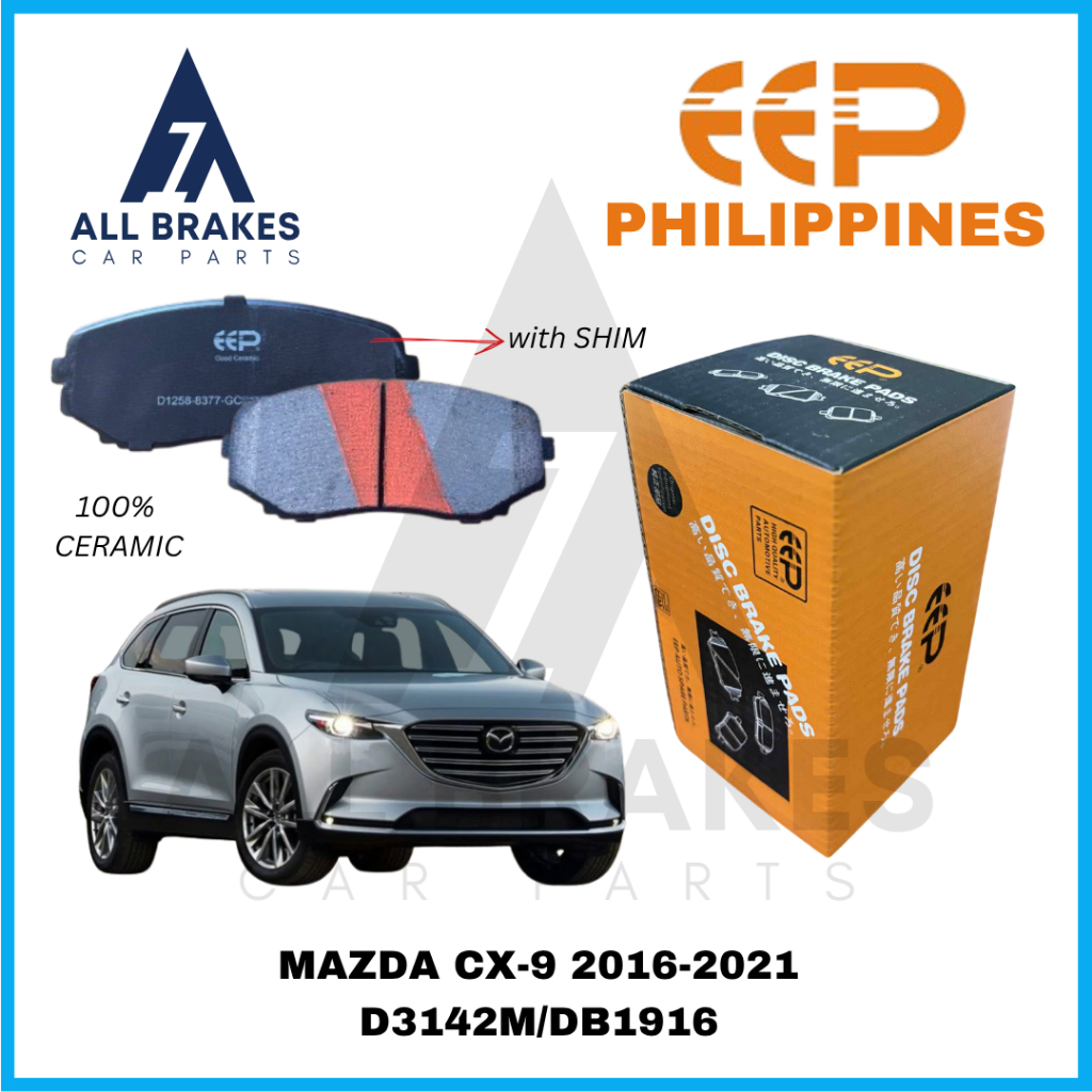 EEP FRONT BRAKE PADS FOR MAZDA CX-9 2016-2021 (D1258-8377 / DB 1916 ...