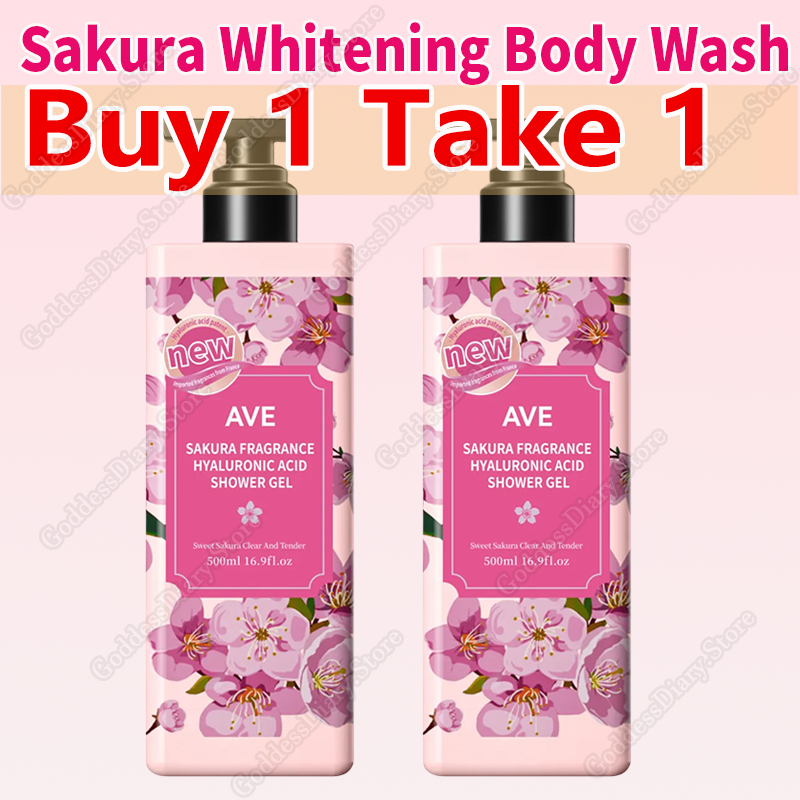 Japan Sakura Whitening Body Wash Cherry Blossom Lasting Fragrance ...