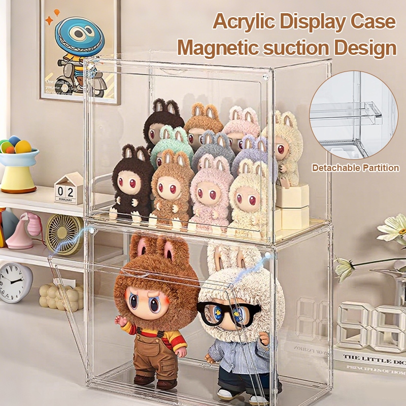 Acrylic Display Case Boxes Popmart Transparent Storage Organizer Toy ...