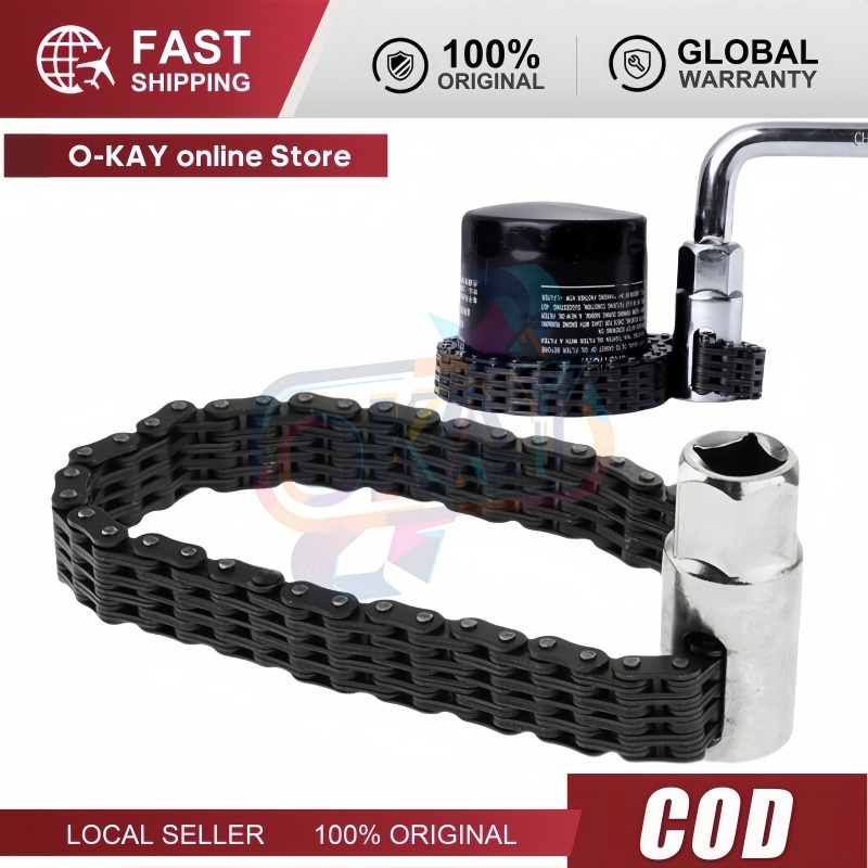 Chain Type Oil Filter Spanner Heavy Duty Oil Filter Wrench Universal ...