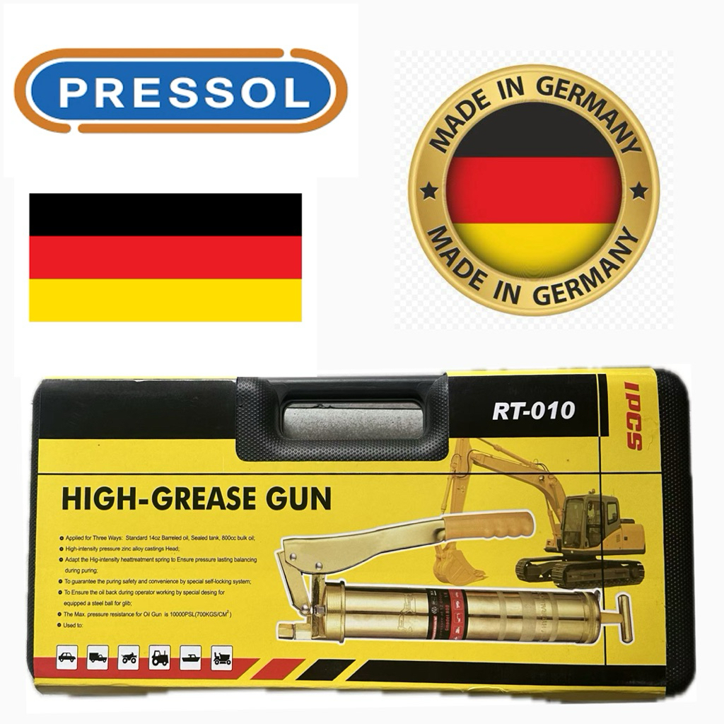 Pressol Germany Extra Heavy Duty Solid Metal body Grease Gun 800cc ...