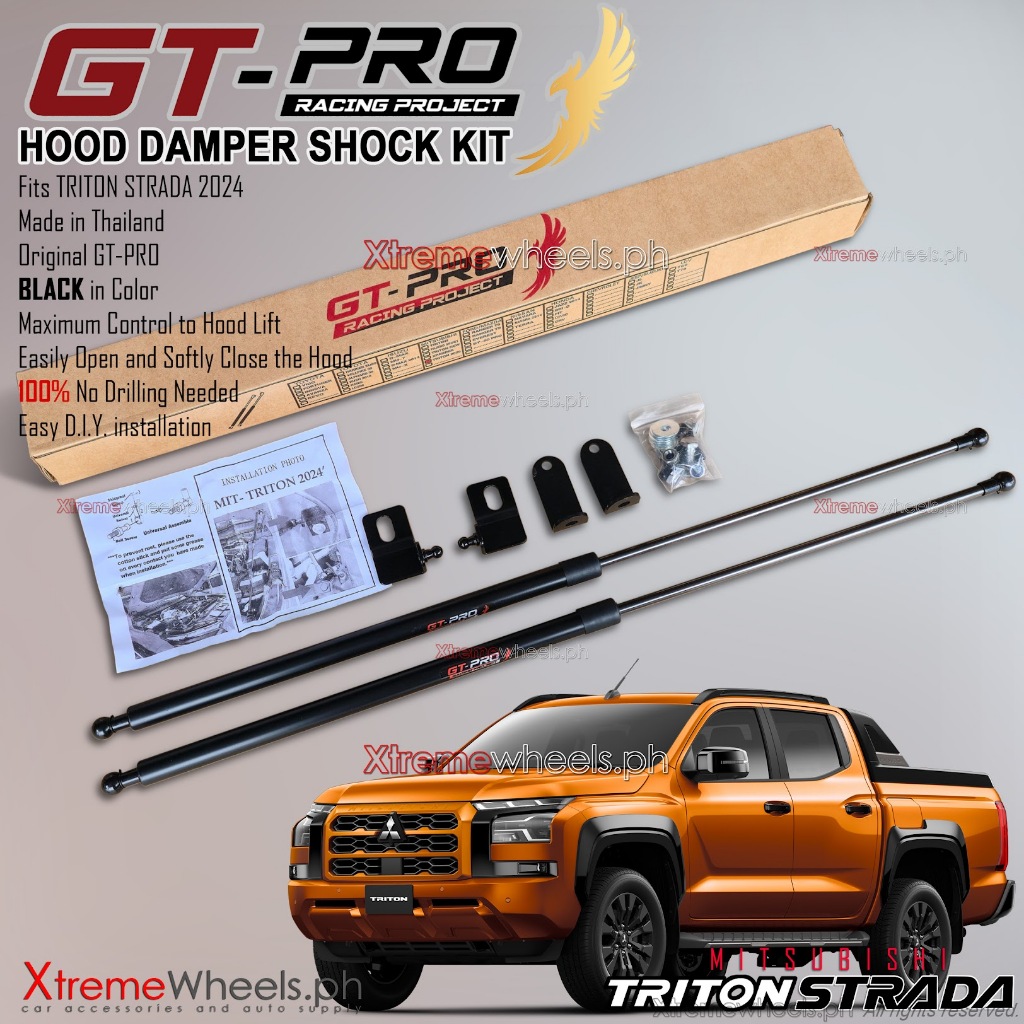 MITSUBISHI TRITON / STRADA 2024-2025 Original GT-Pro Hood Damper Shock ...