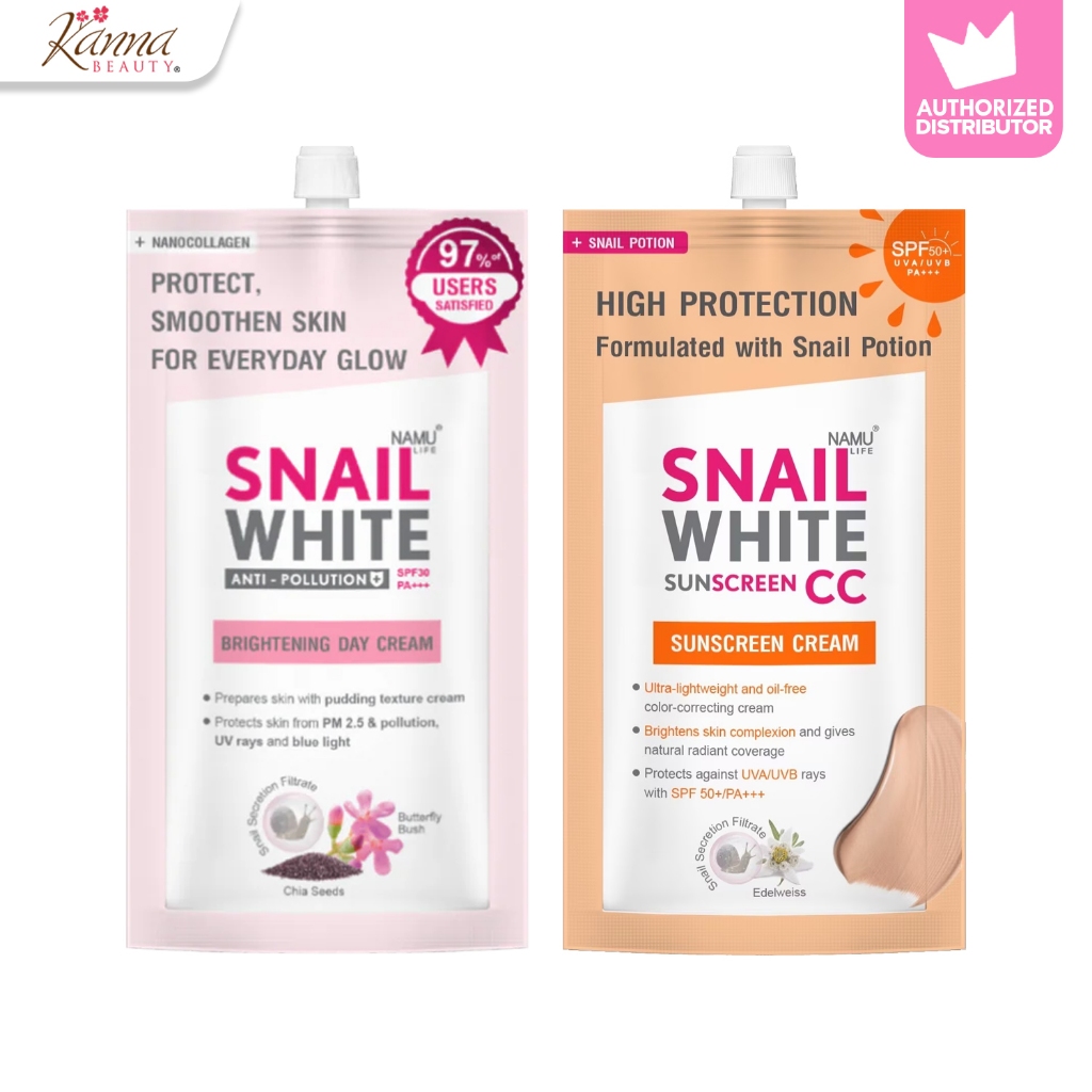 SNAILWHITE CC Sunscreen SPF 50+ PA+++ / Snailwhite Anti Pollution 30/PA ...