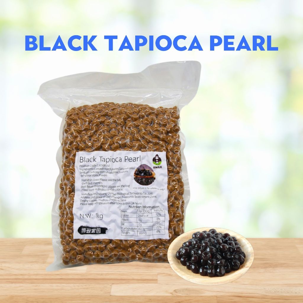Amax-Black Tapioca Pearl 1kg Premium Level/Golden Tapioca Pearl ...