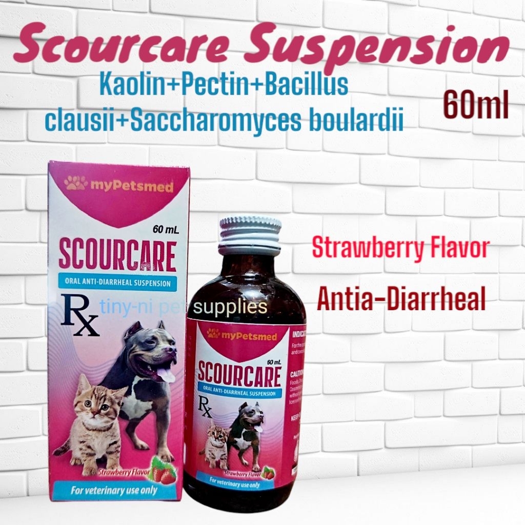 ScourCare Syrup (Kaolin+Pectin+Bacillus) for Pet Dog Cat|60ml Anti ...