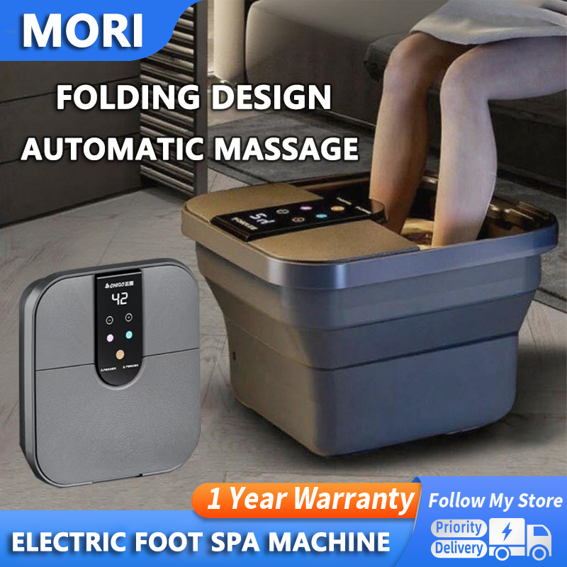 Foldable Electric Foot Spa Machine Foot Bath Massager Automatic Heating ...