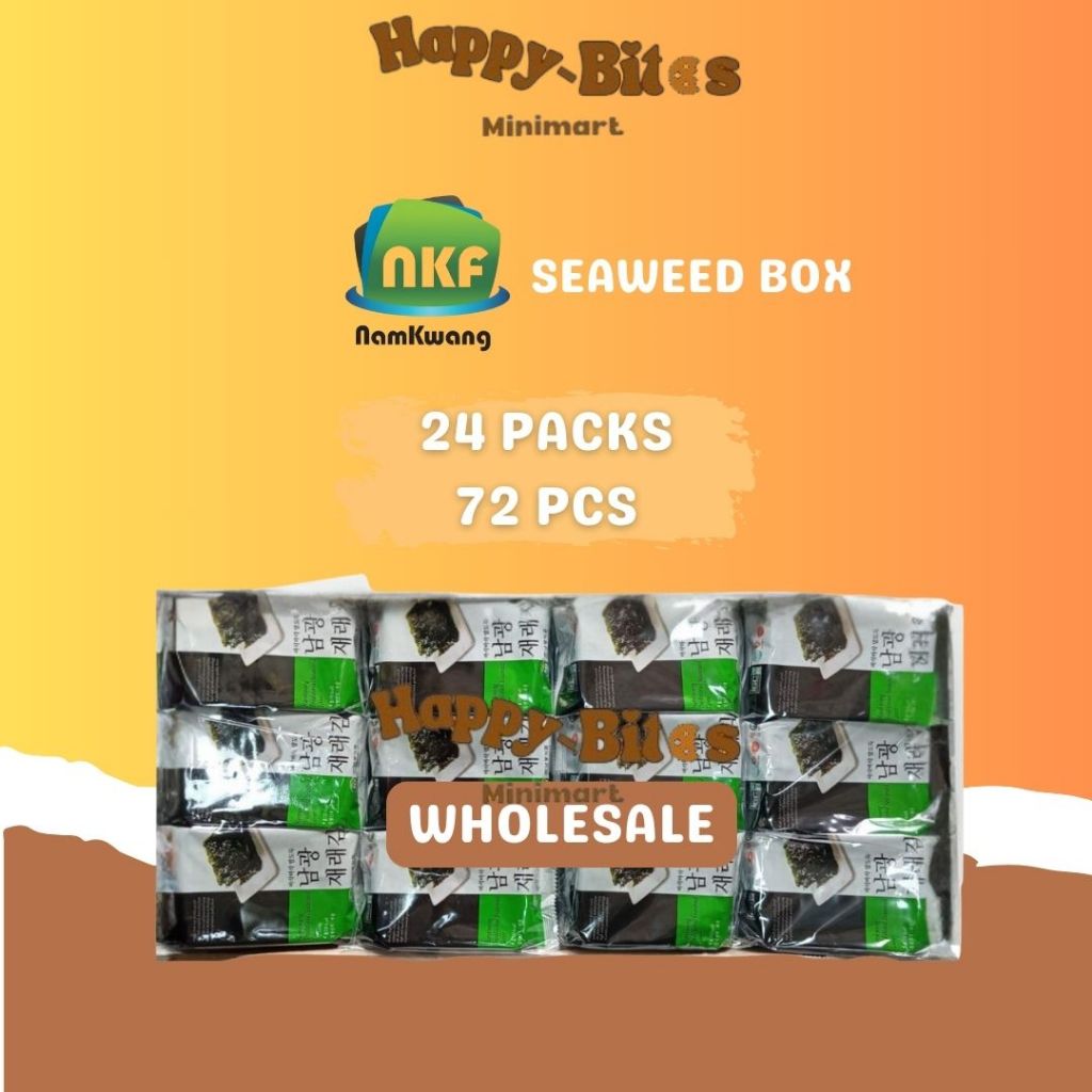 NAMKWANG SEAWEEDS 4g WHOLESALE (BOX/72PCS/24PACKS) | Shopee Philippines