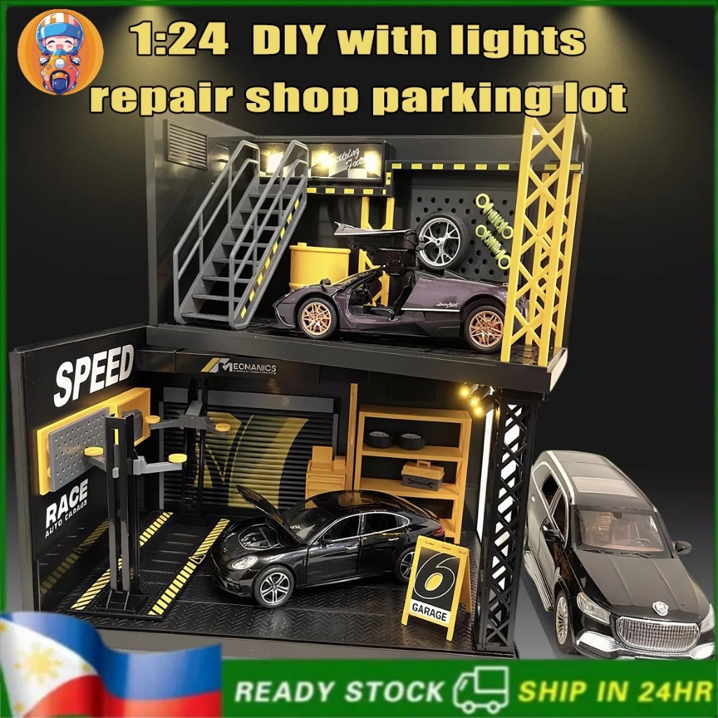 1:24 Simulated DIY Repair Shop Model Diecasts Metal Alloy Mini Model ...