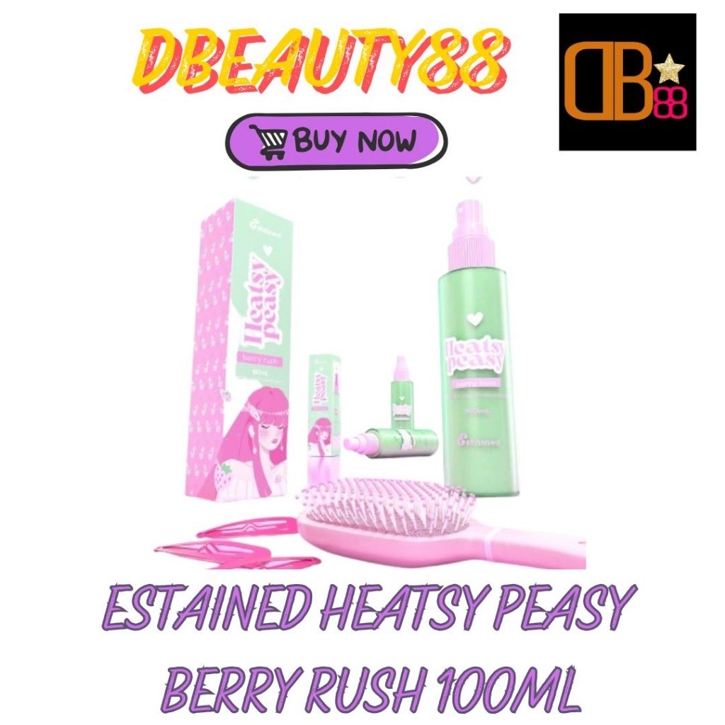 Estained Heatsy Peasy Berry Rush Heat Protectant Spray SPF 30 100ml ...