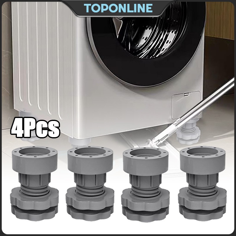4Pcs Anti-Slip Washing Machine Support Foot Pads Adjustable Height ...