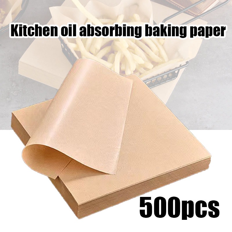 500pcs Parchment Rectangular Pastry Oil Paper For Bakery Baker Cook ...