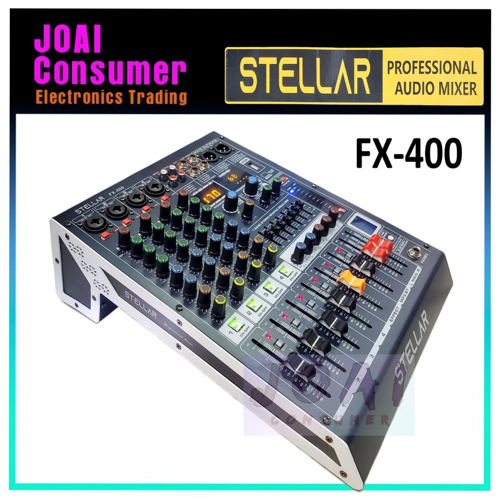 STELLAR FX-400/FX-600/FX-800 PROFESSIONAL MIXER Display MP3, USB Interface, Bluetooth, Recording ...
