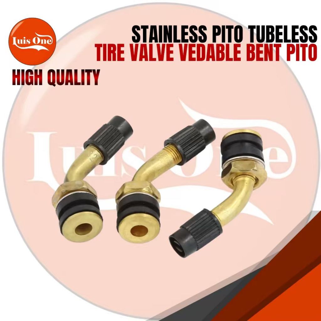 Motorcycle Stainless Pito for Tubeless / Tire Valve vedable bent Pito ...