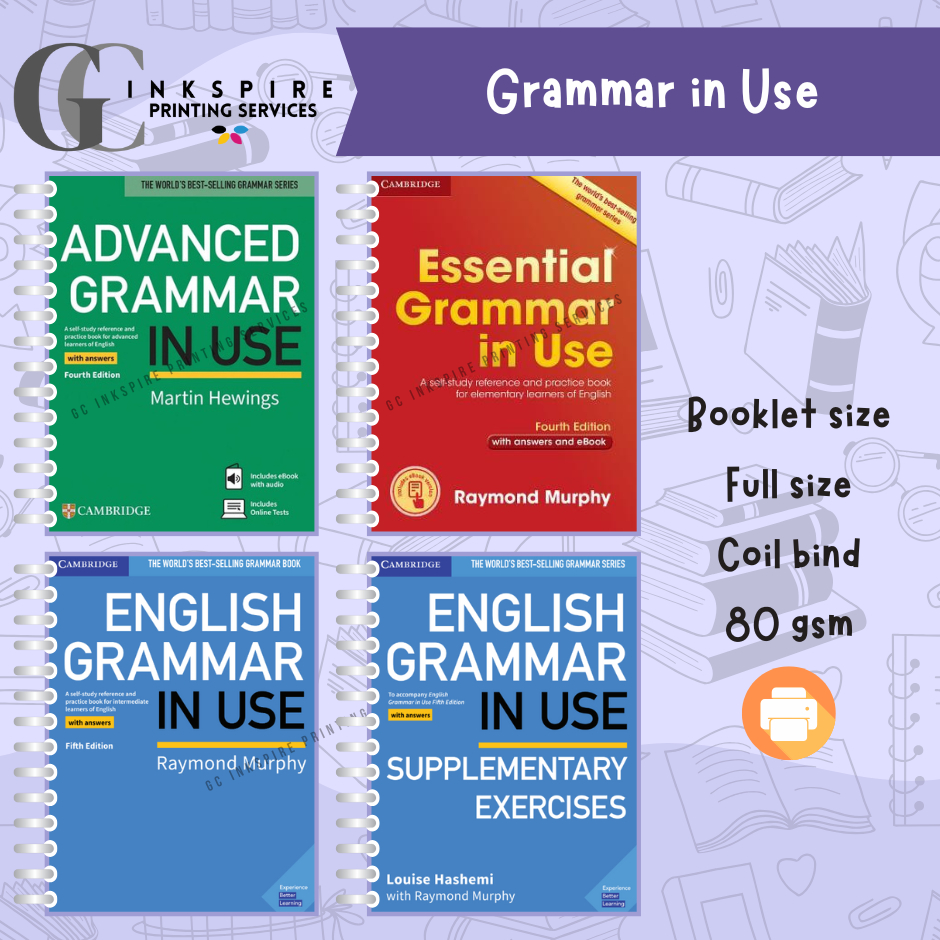 English Grammar in Use, Advance Grammar in Use, Essential Grammar in ...