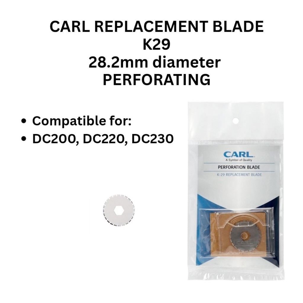 Carl Replacement Blade K29, 28.2mm diameter, PERFORATING compatible for ...